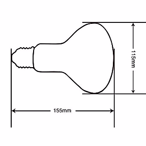 LUCKY HERP Reptile UVA UVB Mercury Vapor Bulb Lamp,Screw Thread,160 Watt (Clear)
