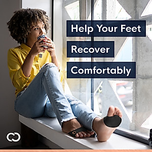 Copper Compression Metatarsal Pads for Women & Men - Orthopedic Ball of Foot Pain Relief Braces - Gel Cushions for Calluses, Bunions, Corns, Morton Neuromas - Fits Heels, Dress Shoes - S/M