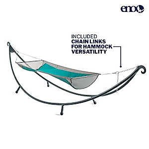 ENO - SoloPod XL Hammock Stand - Outdoor Stand for Camping, Traveling, a Festival, Patio Furniture, or The Beach - Charcoal