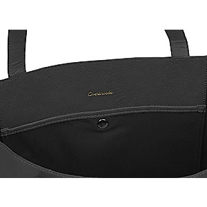 Overbrooke Large Vegan Leather Tote Bag - Womens Slouchy Shoulder Bag with Open Top