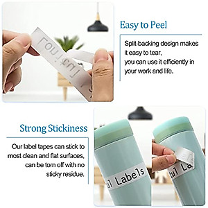 3PK TZe-241 TZ Tape 18mm 0.7 Laminated White Replacement for Brother TZe-241 P Touch Label Tape 3/4, Label Maker Tape Compatible with Brother Ptouch PT-D400 PT-D460 PT-D600 PT-P710BT