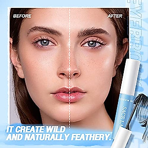 Clear Eyebrow Setting Gel Set&Eyebrow Soap Kit by Sace Lady, Natural Lasting Eye Brow Styling Gel Makeup Kit for Fuller Neat Brow Makeup, Cruelty-Free