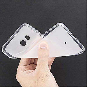 Shantime HTC U11 Case, Scratch Resistant Soft TPU Back Cover Shockproof Silicone Gel Rubber Bumper Anti-Fingerprints Full-Body Protective Case Cover for HTC U11 (White)