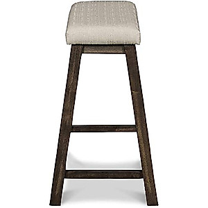 New Classic FURNITURE Derby Counter Dining Stool Set with 1 Table and 4 Chairs, Chocolate