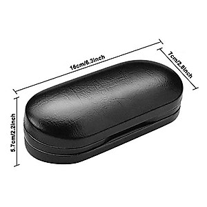 Muf 2 in 1 Double Sided Portable Contact Lens Case and Glasses Case,Dual Use Design with Built-in Mirror, Tweezer and Contact Lens Solution Bottle Included for Travel Kit