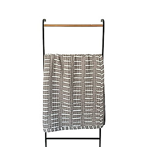 Mebie Baby Muslin Quilt, Grey Dash, 100% Muslin Cotton Baby Blankets for Girls and Boys, Muslin Baby Blanket for Newborns, Babies, Toddler, Soft Muslin Swaddle Blankets, 47"x47"