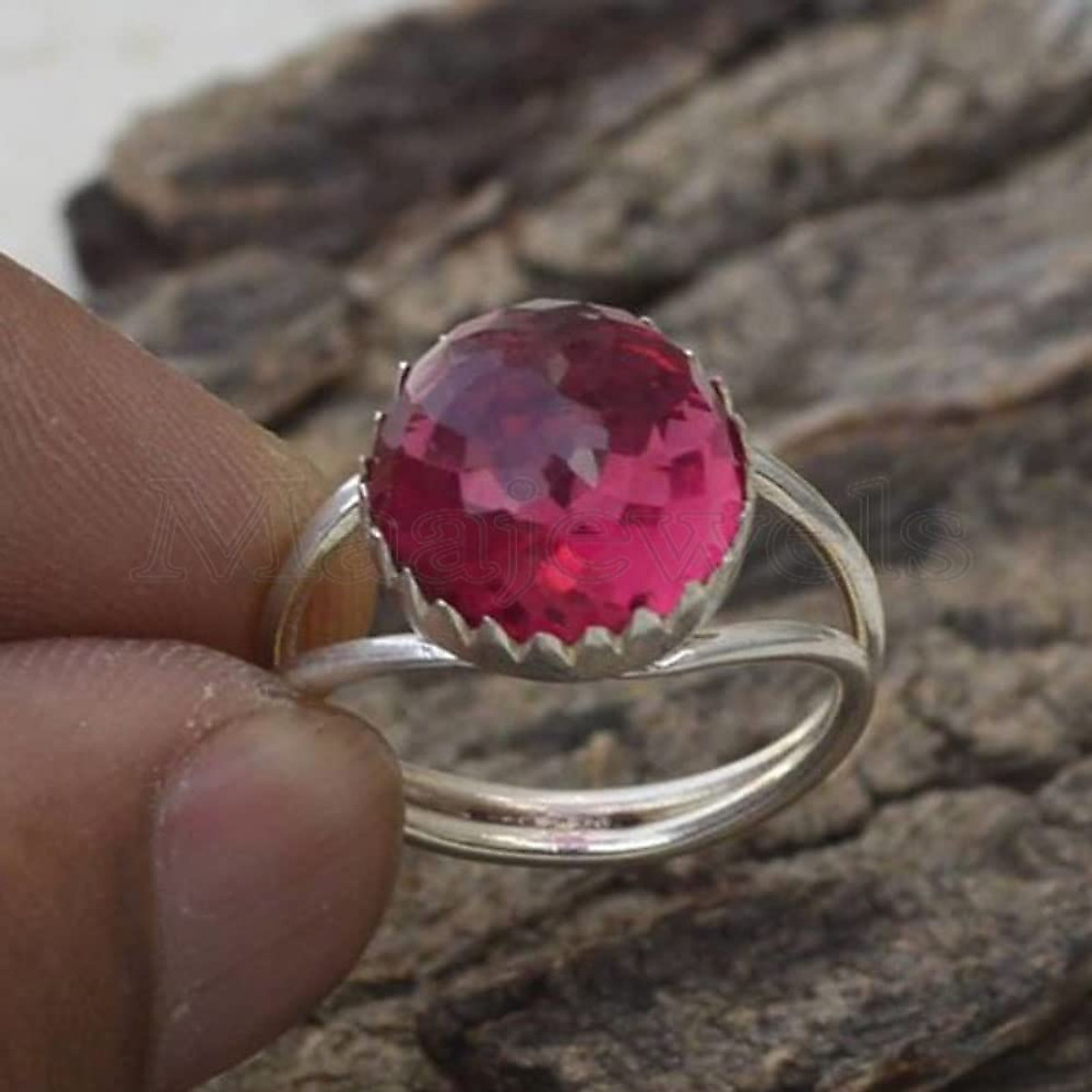 925 Sterling Silver Tourmaline Ring, Unique Handmade Ring, Pink Tourmaline Ring, Tourmaline Ring, Pink Stone Ring, Tourmaline Rings, Women’s Ring, Dainty Silver Ring, Gift For Girls, Valentine’s Day