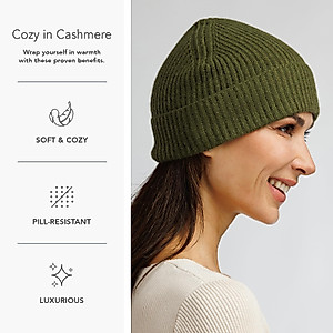 Fishers Finery Women's 100% Cashmere Beanie (Black)