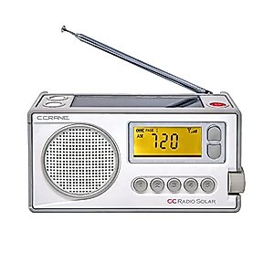 CCRadio Solar Wind-Up Portable Emergency Crank Digital Radio AM, FM, NOAA Weather & Alert, Built in LED Flashlight and Cellphone Charger, Battery Operated & Everyday Use by C. Crane