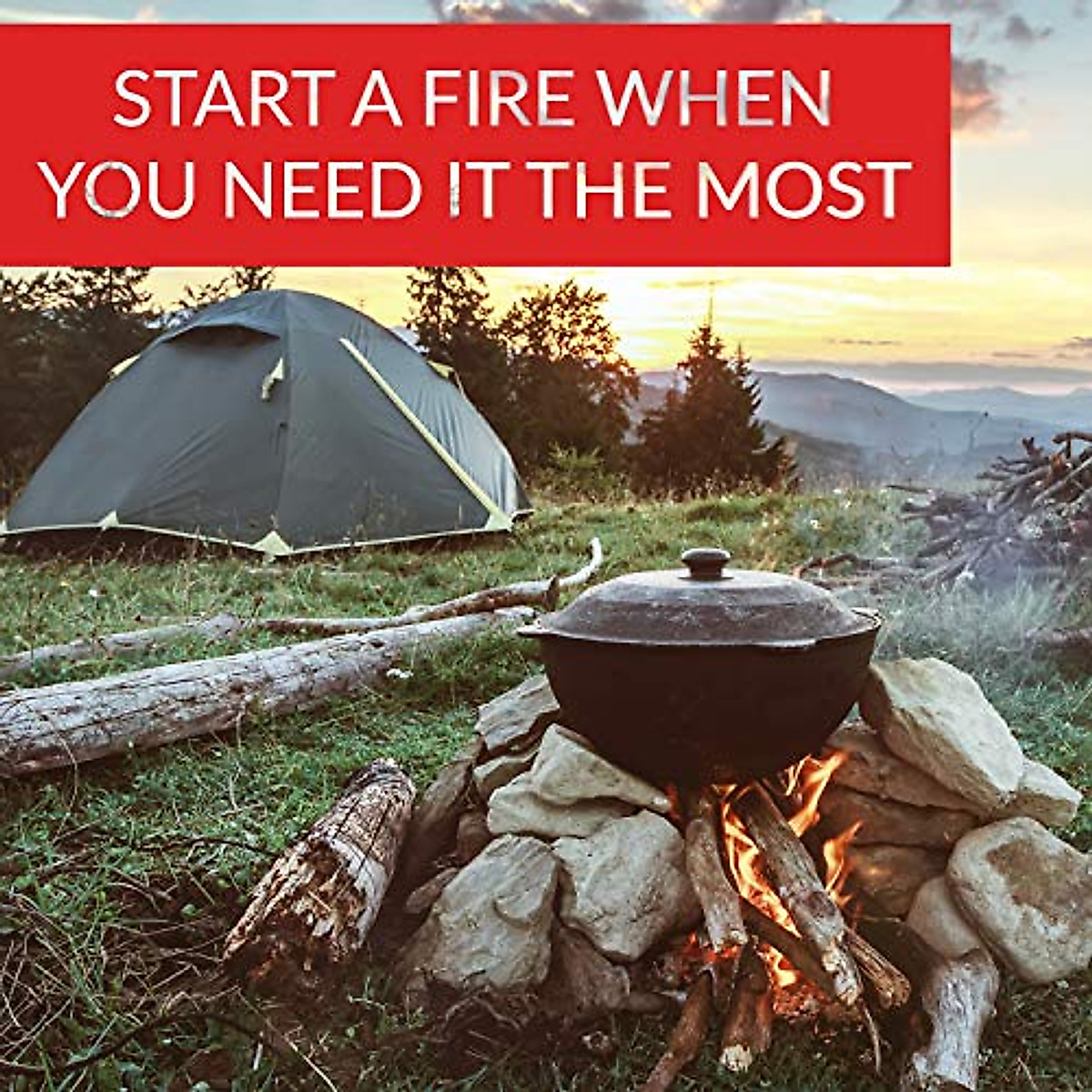 All-Natural Fire Starters for Fire Pit, Easy Lighting Wick Charcoal Grill Lighter Fire Starter Cubes, 20 Minutes Burn Time, 48-Pack