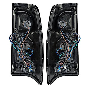 Brock Replacement Driver and Passenger Set Tail Lights Compatible with 2004-2007 Silverado Fleetside Pickup Truck 19169004 19169005