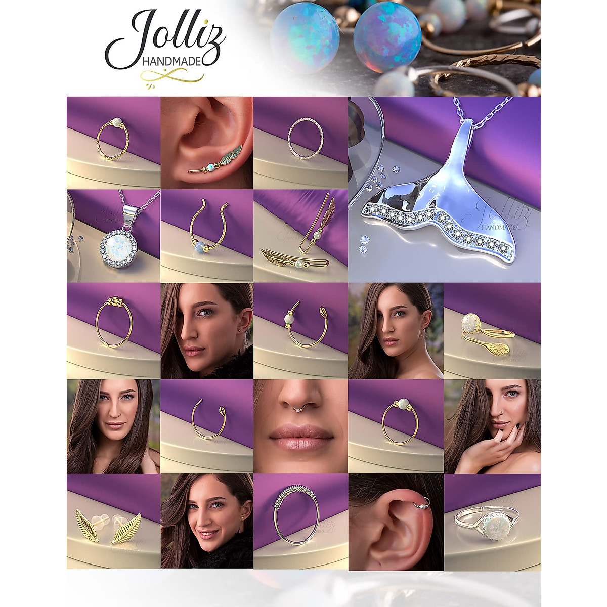 Tiny Gold Nose Ring – Fire White 2mm Opal Nose Piercing 14K Gold Filled Snug 7mm Hoop – Thin 24 Gauge Piercing Jewelry – Dainty Gift Ready Purchase