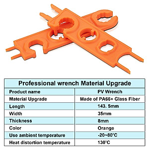 Geosiry 2 Pair Solar Connector Tool, Solar Panel Connector Assembly Tool for Solar Connectors, Solar Cables (2 Pairs Wrenches)