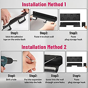 MyLifeUNIT Storage Holder for Dyson Airwrap Curling Iron New Complete, Metal Wall Mount for Dyson Air Wrap Accessories Organizer with Non-Slip Silicone Pad for Bathroom Bedroom Hair Salon Barbershop