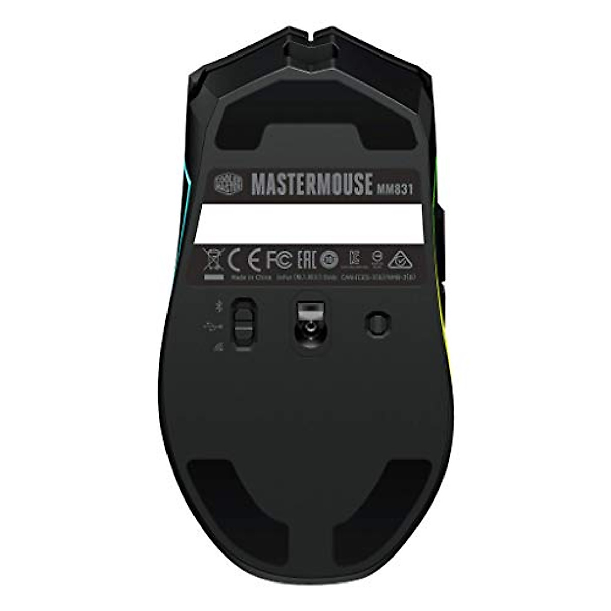 Cooler Master MM831 Gaming Mouse with 32000 DPI adjustable via software, 2.4GHz and Bluetooth Wireless, PBT Buttons, and Qi Charging Support