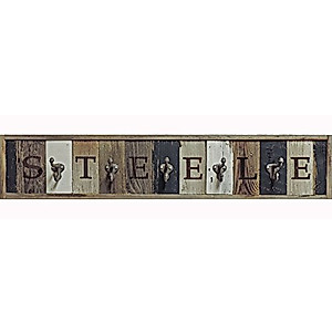 Personalized Wooden Coat Rack with Metal Hooks, Rustic Wall Mounted Entryway Storage, Custom Modern Farmhouse Wall Decor. Reclaimed Barn Wood Your Choice of Lettering Length and Accent Colors.
