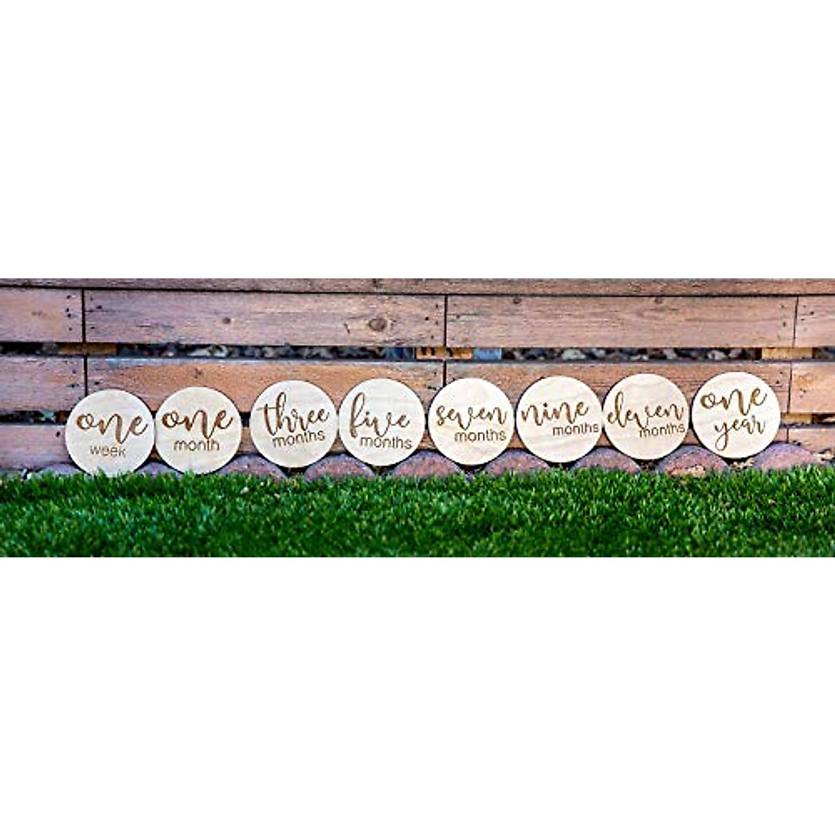 Baby Milestone Wood Circles