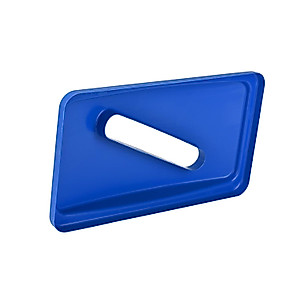 TrueCraftware 23 Gallon Recycle Trash Can Paper Slot Lid only 20-2/3" x 11-3/5" x 6-3/7" Blue Color- Wastebasket Garbage Bin Lid Recycling Bin Cover Kitchen Bathroom Bedroom Office Trash Can