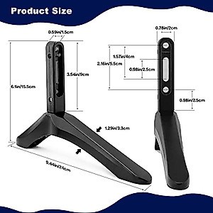 Universal TV Stand Legs, Table Top TV Stand Base Replacement Legs for Most 27 to 55 Inch LCD LED Samsung LG Sony VIZIO TCL KONKA TVs, with Cable Management, Hold up to 99lbs - Black…