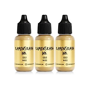 KAMENSKAYA Metallic Alcohol Ink Set: Gold Alcohol Ink, 3 pcs 0.51 fl oz (15 ml) Each