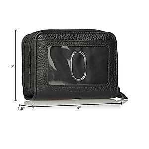 Buxton Hudson Pik-Me-Up Wizard Leather Wallet, Compact, Black