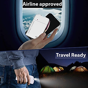 Success4Sport Portable AA Battery Travel Charger Works for GoPro Hero 8 Black KIT and Emergency Re-Charger with LED Light! (Takes 2 AA Batteries,USB-C) [White]