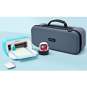 Hard Travel Case for Cricut Joy,Carrying Cases for Cricut Easy Press Mini with 3 Cutting Mats,Waterproof Durable Portable Storage Bag for Craft Pen Set, Cutting Mats and Cricut Joy Accessories