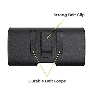 AGOZ Leather Case for Motorola Moto G 5G,Moto G Play 2021, Edge 2022, Moto G Power 2022, Moto G Stylus 5G 2022, Belt Clip Case, Cell Phone Holster Pouch, Cover w/Belt Loops (Fits w/Protective Cover)