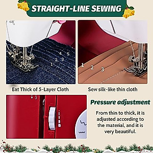 Mini Sewing Machine Compact for Beginner, Dual Speed Portable Machine Speed Control Computerized Sewing Machine Full functions,Easy operation Light, Sewing Kit for Household, Travel, DIY handmade