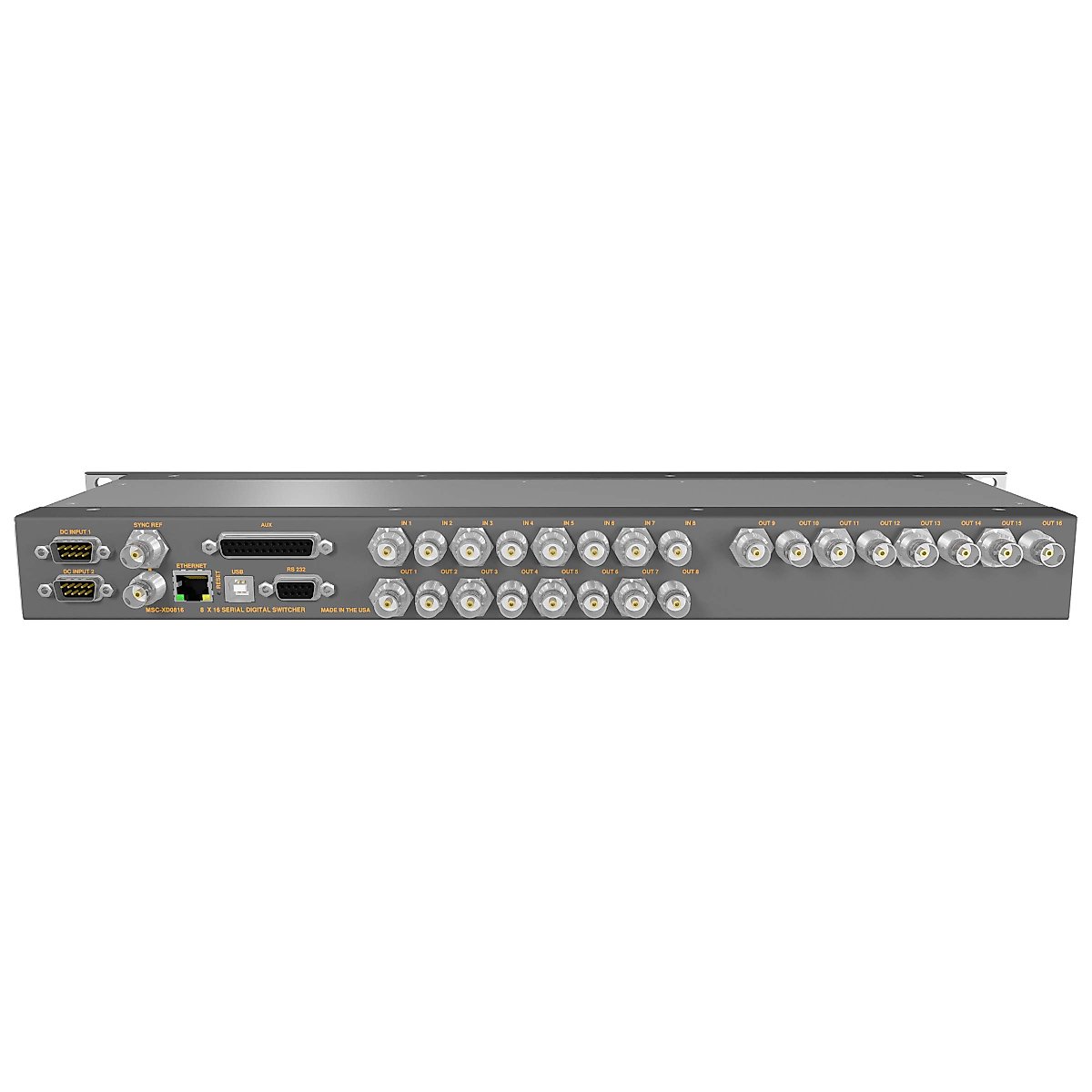 MSC-XD0816L Matrix Switch 8 Input 16 Output 3G-SDI Video Router with Button Panel