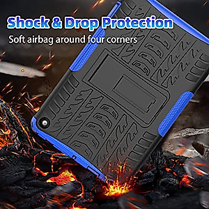 ROISKIN for Fire 7 Tablet Case 2022 12th Generation, Dual Layer Shockproof Impact Resistance Kids Fire 7 Tablet Case with Kickstand,NOT fit Prior Fire 7 inch Version 2019/2017/2015 Release
