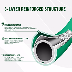 SHEMKAR 100FT Expandable Garden Hose,Flexible Lightweight Water Hose with 3/4" Solid Brass Fittings,Leak-Proof Durable Retractable Hose,No-Kink Collapsible Outdoor Water Pipe for Watering Washing