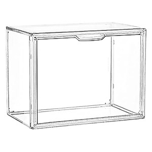 Cabilock Cereal Container Acrylic Storage Box Tote Book Organizing Container Stackable Plastic Storage Box with Lid for Organizing Baby Childs Kids Toy Action Figures Blocks Puzzles Acrylic Box