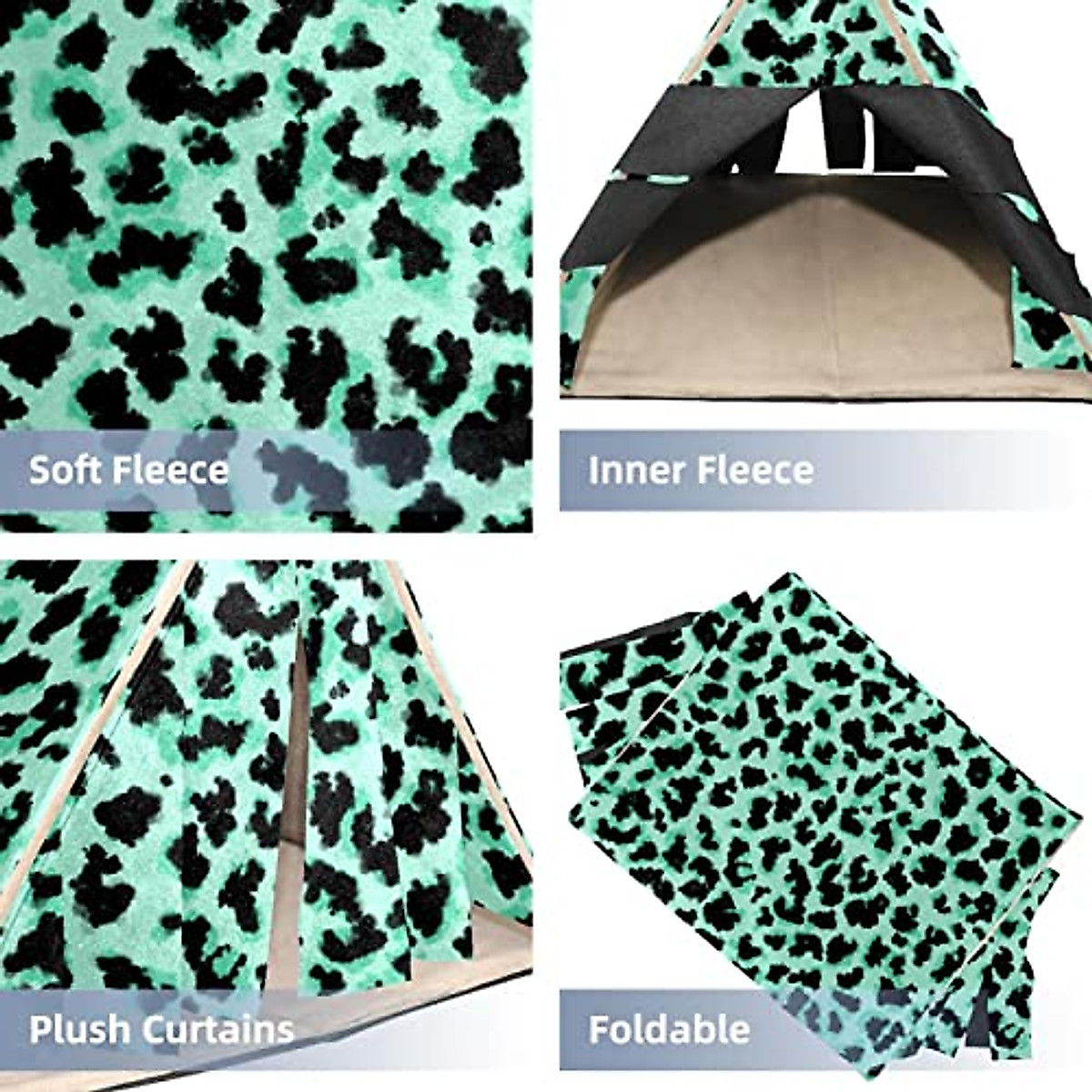 Leopard, Hamster House Habitat Bed for Small Animal Hamster Gerbils Chipmunks Squirrels Hedgehogs Guinea Pigs Habitat Decor