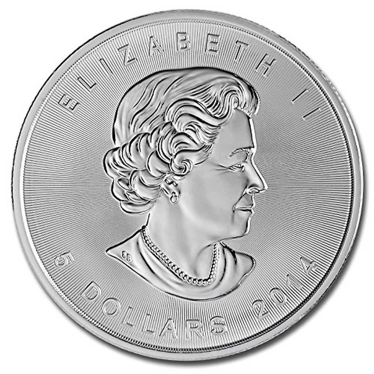 2014 1 oz Silver Canadian Maple Leaf Five Dollar Uncirculated