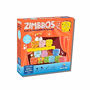 Blue Orange Games Zimbbos Award Winning Wooden Skill Building STEM Counting Stacking Game for Kids