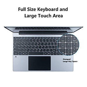 AMIAMO Laptop Computer 1080P Full HD Display High Performance Quad-Core Intel Celeron N5095 Processors 12GB DDR4 512GB SSD Windows 11 Laptop Computers