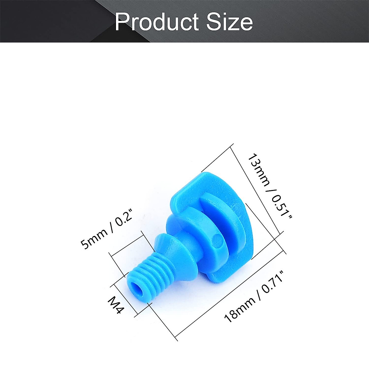 MroMax 50Pcs 360 Degree Micro Sprayer Automizing Sprinkler Nozzle Hydroponic Aeroponic Misters Fan Jet for Miniature Garden Lawn Plant Irrigation System Blue