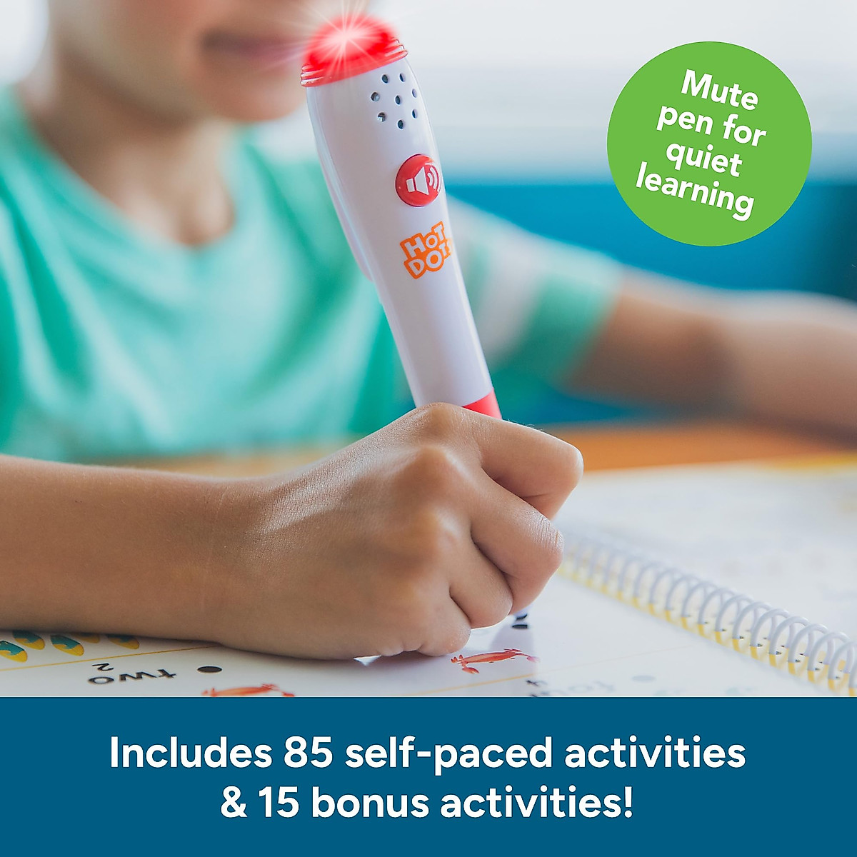 Educational Insights Hot Dots Jr. Let's Master Kindergarten Reading Set, Homeschool & Kindergarten Learn to Read Workbooks, 2 Books & Interactive Pen, 100 Reading Lessons, Ages 5+