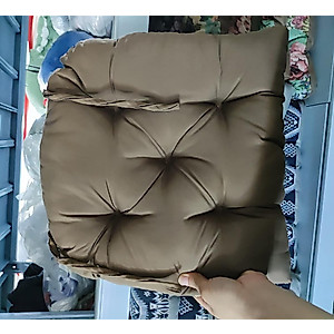Chair Cushions for Dining Chairs 2 Pack - Thickening European Style Kitchen Chair Cushions Set of 2 with Ties, U-Shaped Tufted Dark Flower Chair Cushions for Kitchen Sofa Office Room Decor