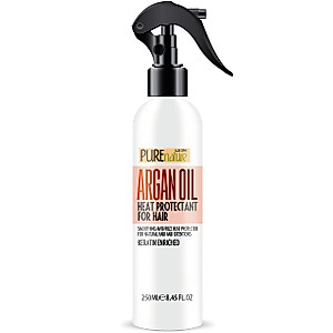 PURE NATURE Moroccan Argan Oil Shampoo and Conditioner Set and Heat Protectant Spray for Hair with Keratin