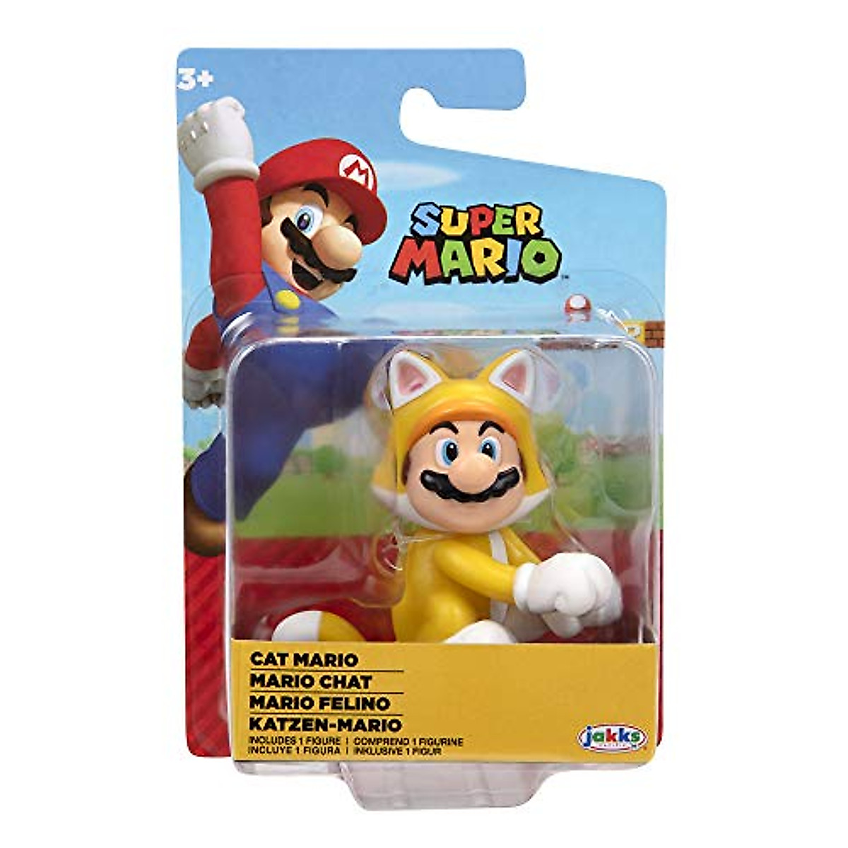 World of Nintendo 91424 2.5" Cat Mario Action Figure