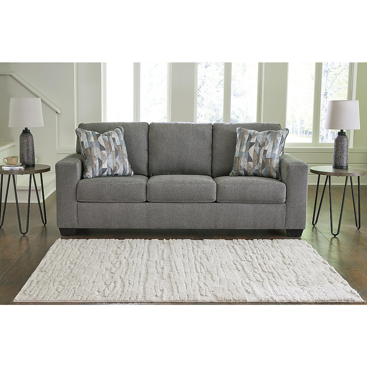 Signature Design by Ashley Deltona Casual Sofa for Living Room, Gray