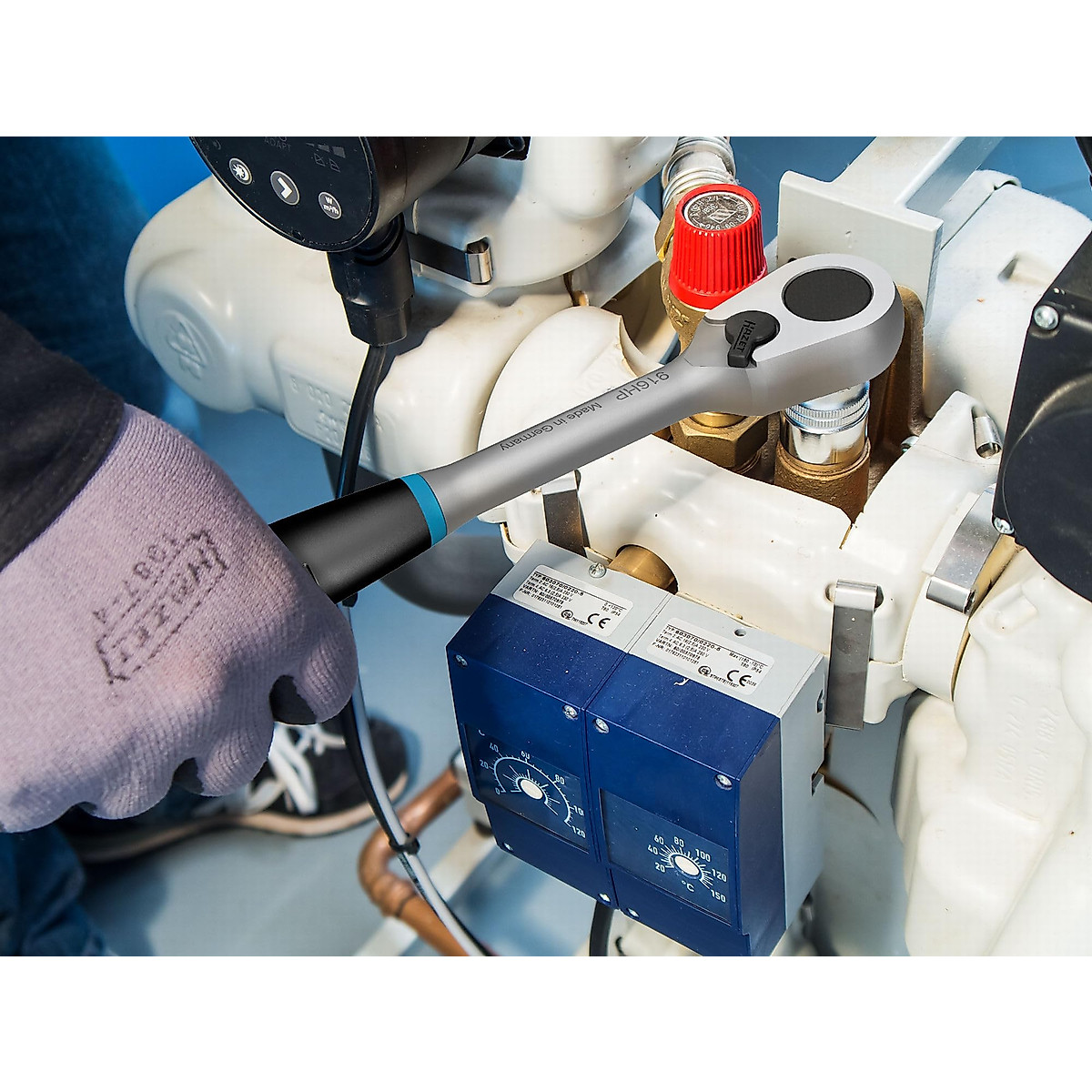 Hazet 900Z 1/2-Inch Socket Set - Black/Blue/Silver (25-Piece)