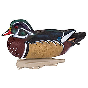 Flambeau Outdoors 8018SUV Storm Front 2 Wood Duck Decoys, Classic Floaters - 6-Pack