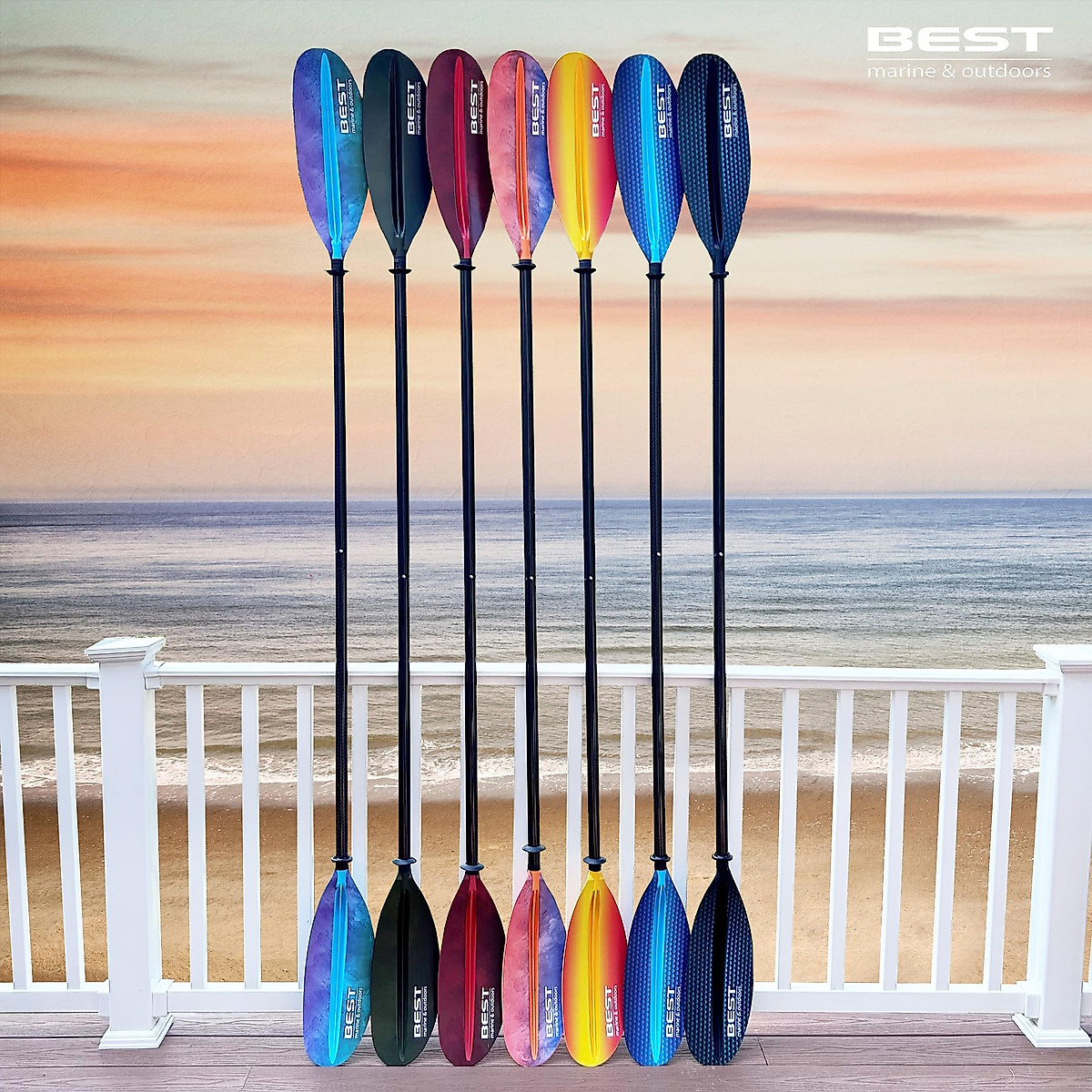 Best Marine and Outdoors Kayak Paddle, Carbon Fiber Shaft & Fiberglass Reinforced Polypropylene Blades, 220cm, 234cm, 250cm, Lightweight Kayak Paddles for Adults, Kayak Oar & Accessories