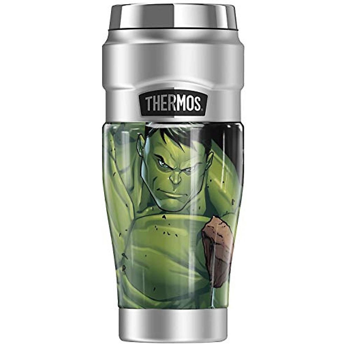 THERMOS MARVEL - Hulk Rubble STAINLESS KING Stainless Steel Travel Tumbler, Vacuum insulated & Double Wall, 16oz