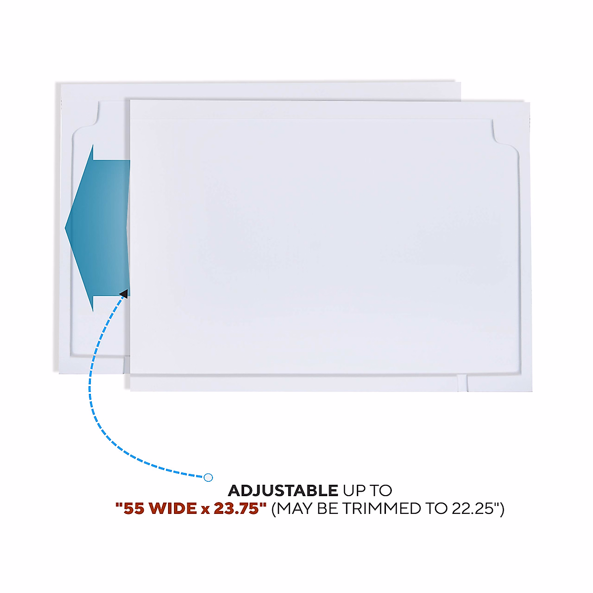 Vance Trimmable Under Sink Tray for Base Cabinets from 39 to 55 inches | Protects Cabinets from Leaks and Spills | Adjustable Spill Guard for Kitchen and Bathroom Sinks