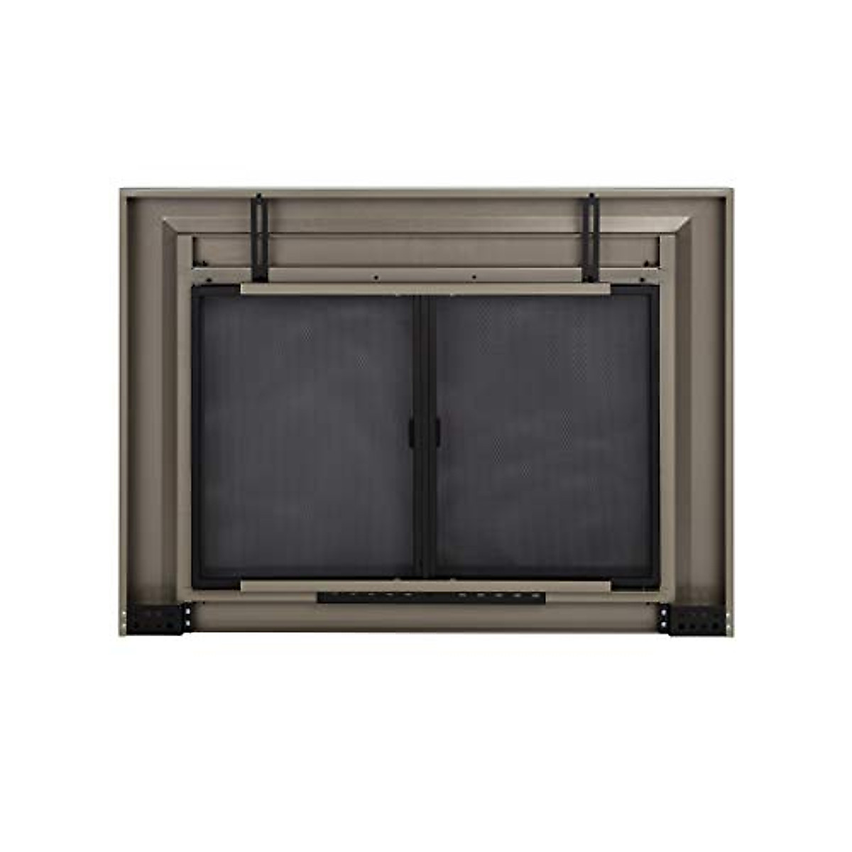 Pleasant Hearth CB-3301 Colby Fireplace Glass Door, Sunlight Nickel, Medium