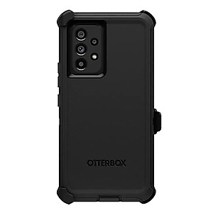 OtterBox Samsung Galaxy A53 5G Defender Series Case - BLACK, rugged & durable, with port protection, includes holster clip kickstand